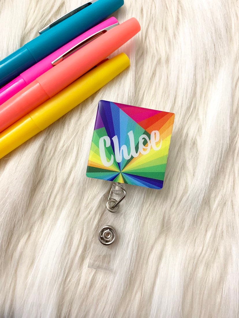 Personalized Starbust Name Badge Reel/ Holder – Ivey Inspires